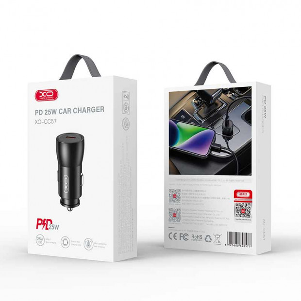 Xo Cc57 Auto Punjač Type C 25w Metal